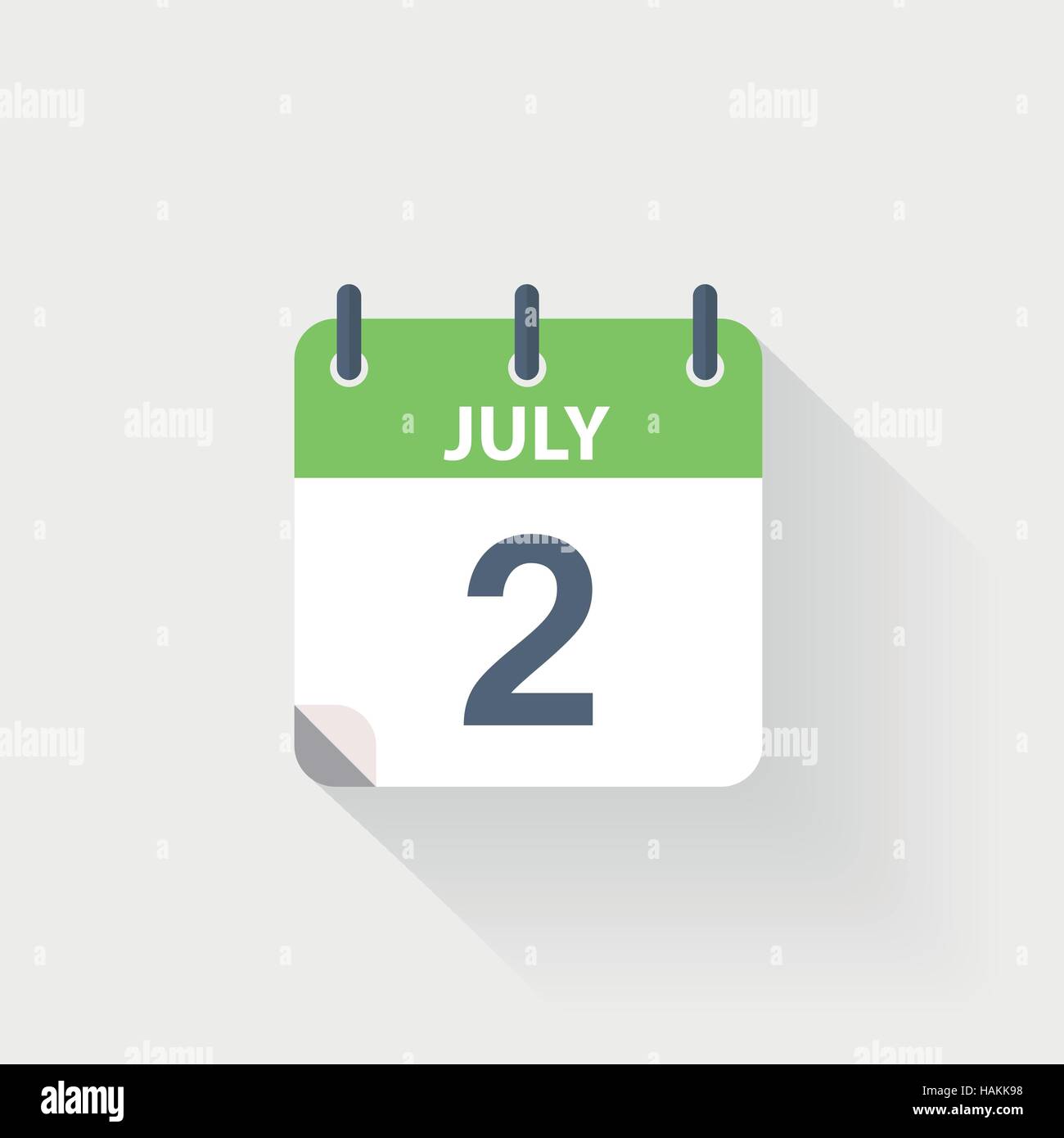 2 july calendar icon Stock Vector Image & Art - Alamy
