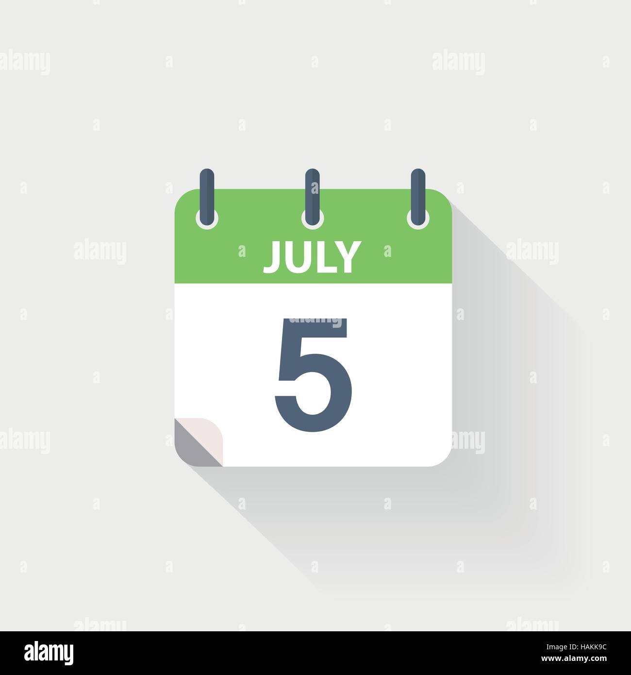 5 july calendar icon Stock Vector Image & Art - Alamy