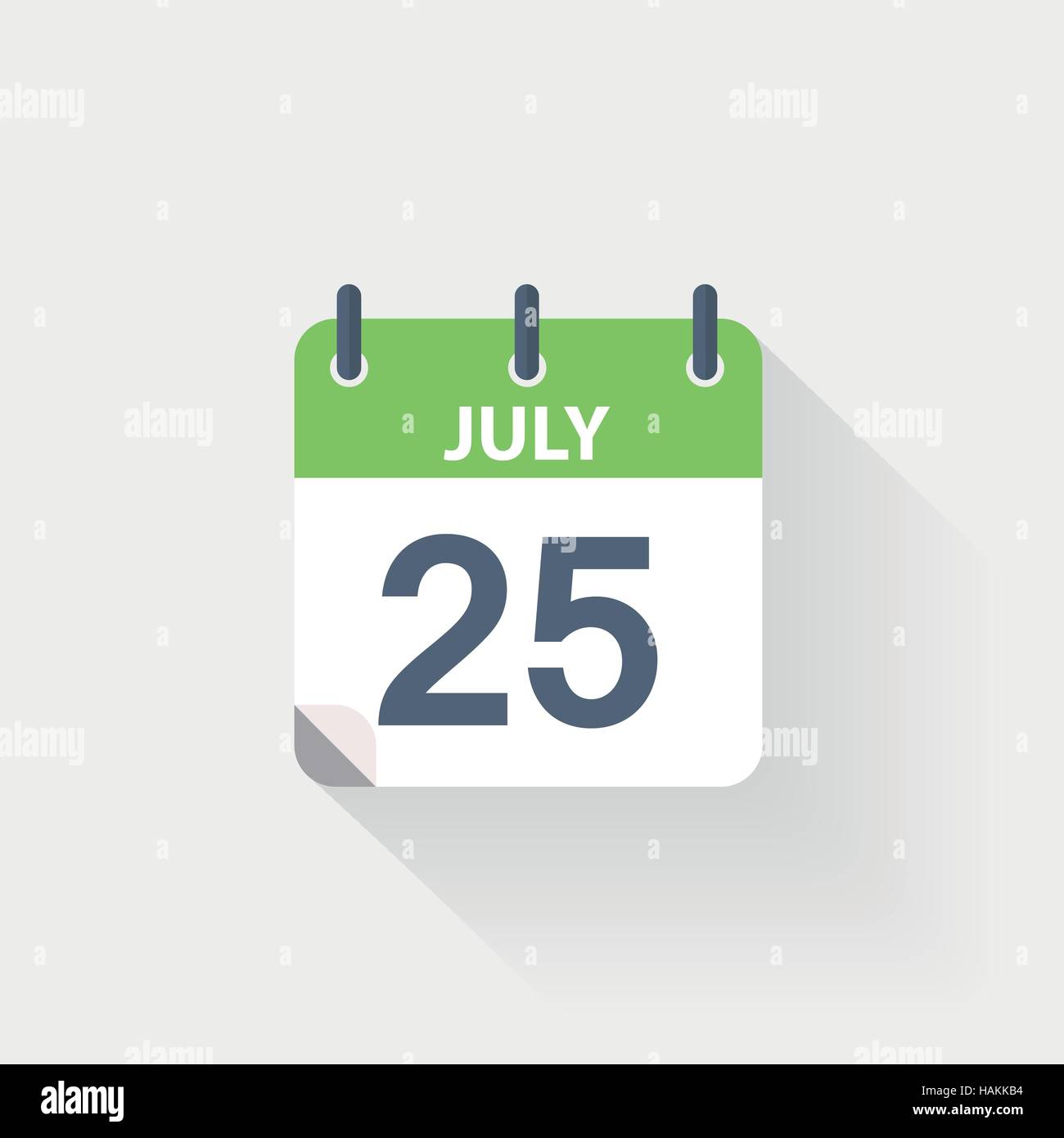 25 july calendar icon Stock Vector Images - Alamy