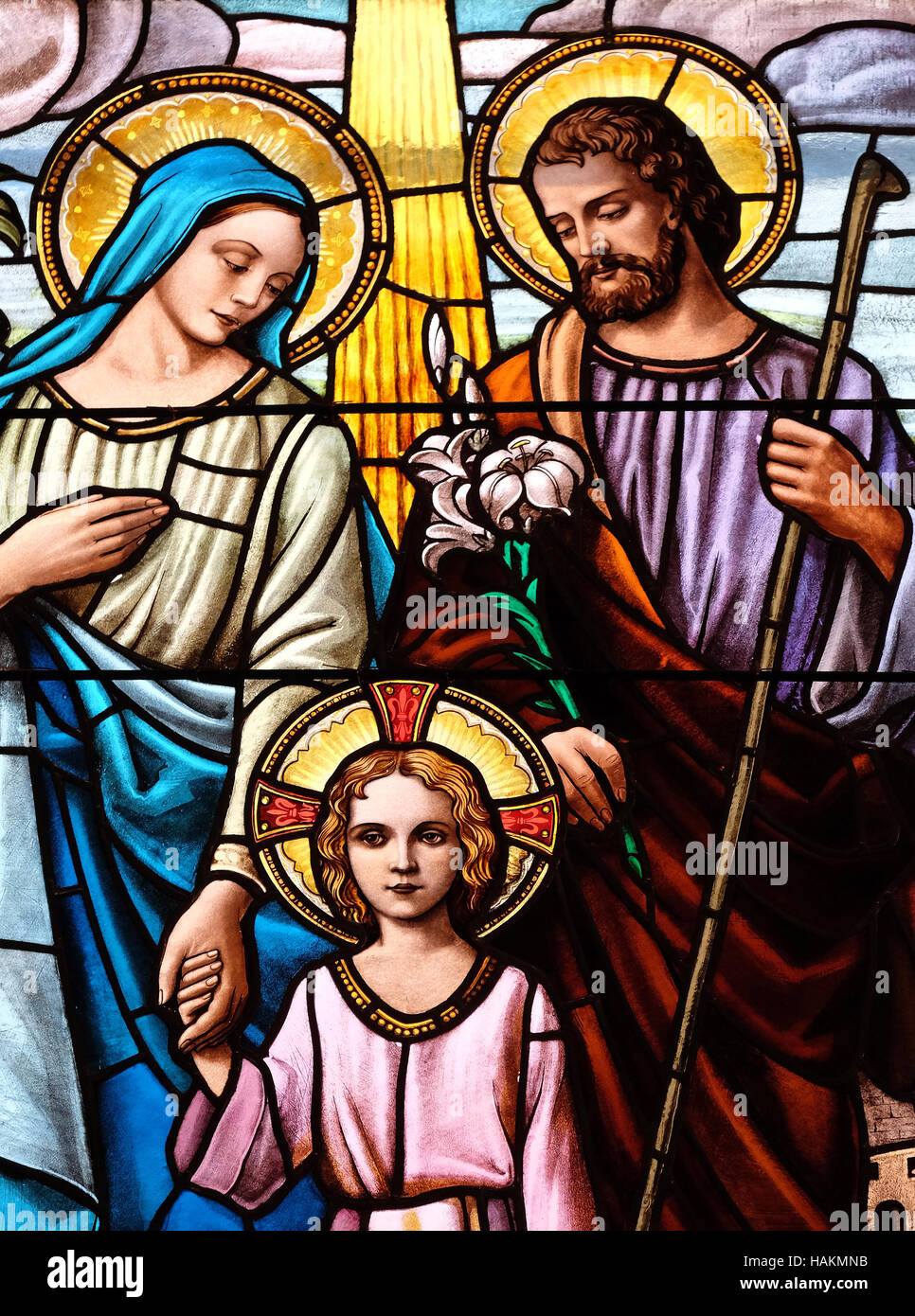 Holy family stained glass hi-res stock photography and images - Alamy