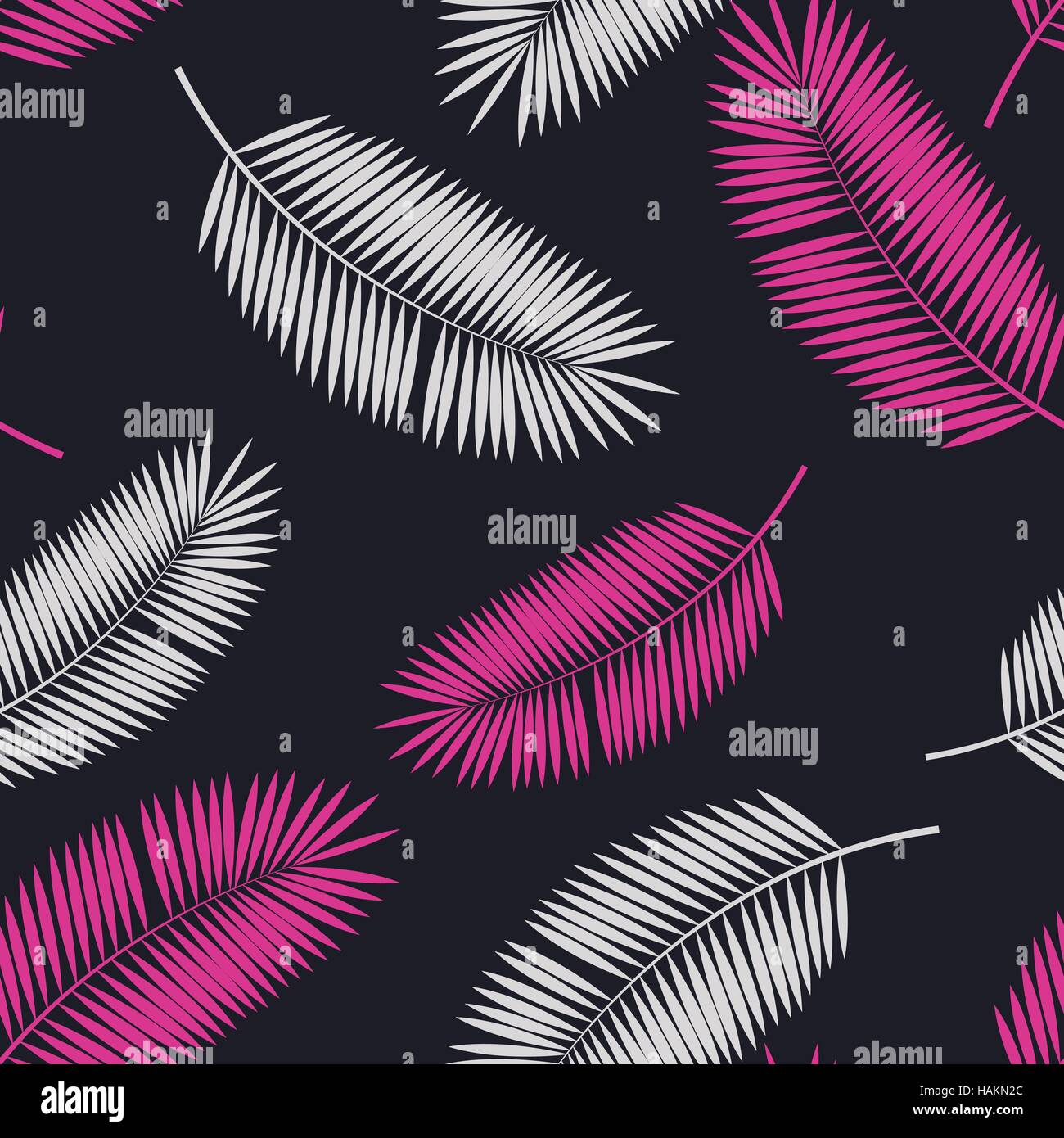 Palm Leaf Seamless Pattern Background. Vector Illustration Stock Vector ...