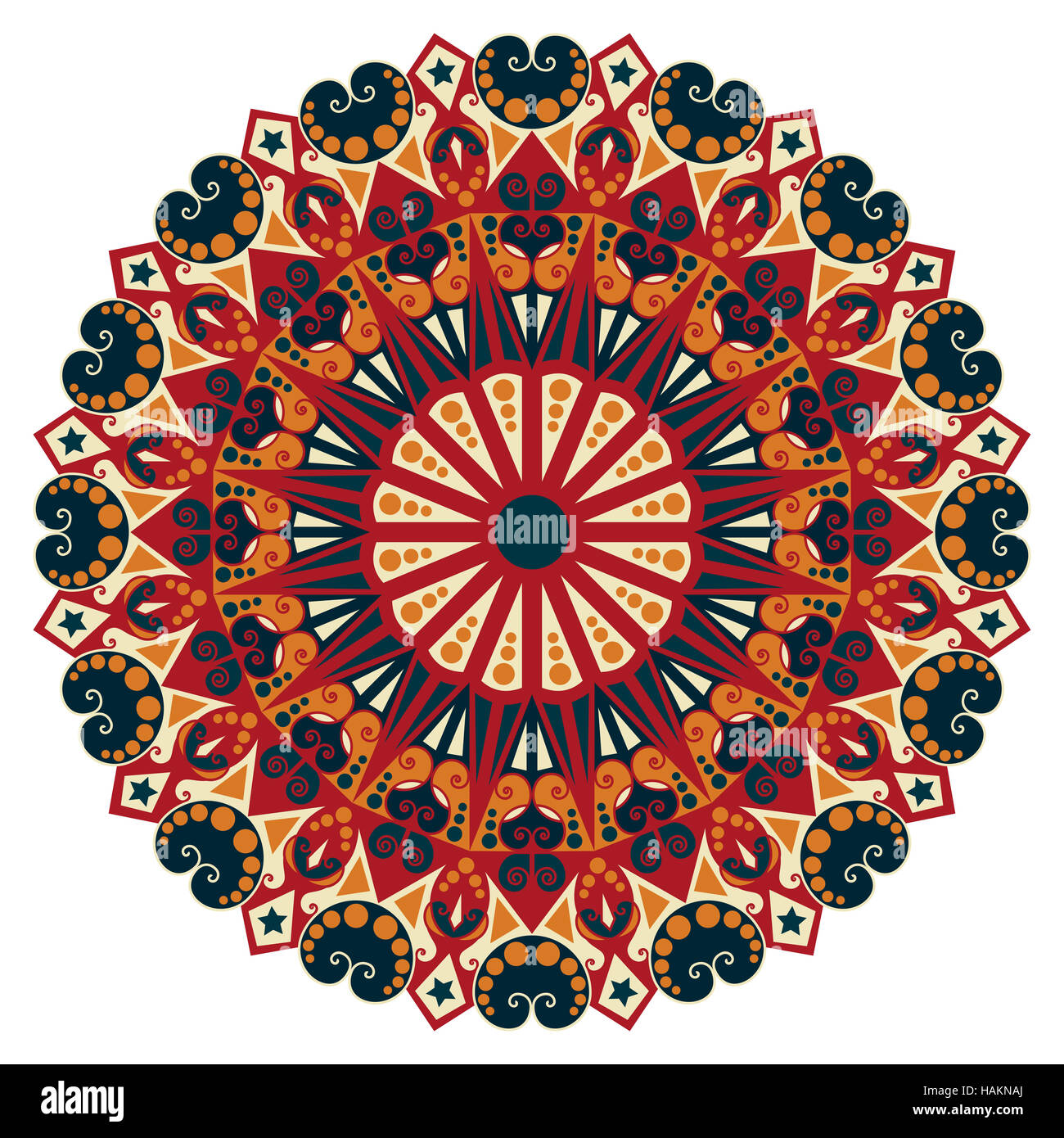 Colorful round ethnic pattern. Element for design Stock Photo - Alamy