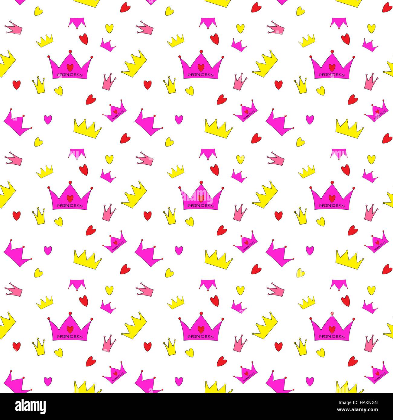 Princess Seamless Pattern Background Vector Illustration Stock Vector ...