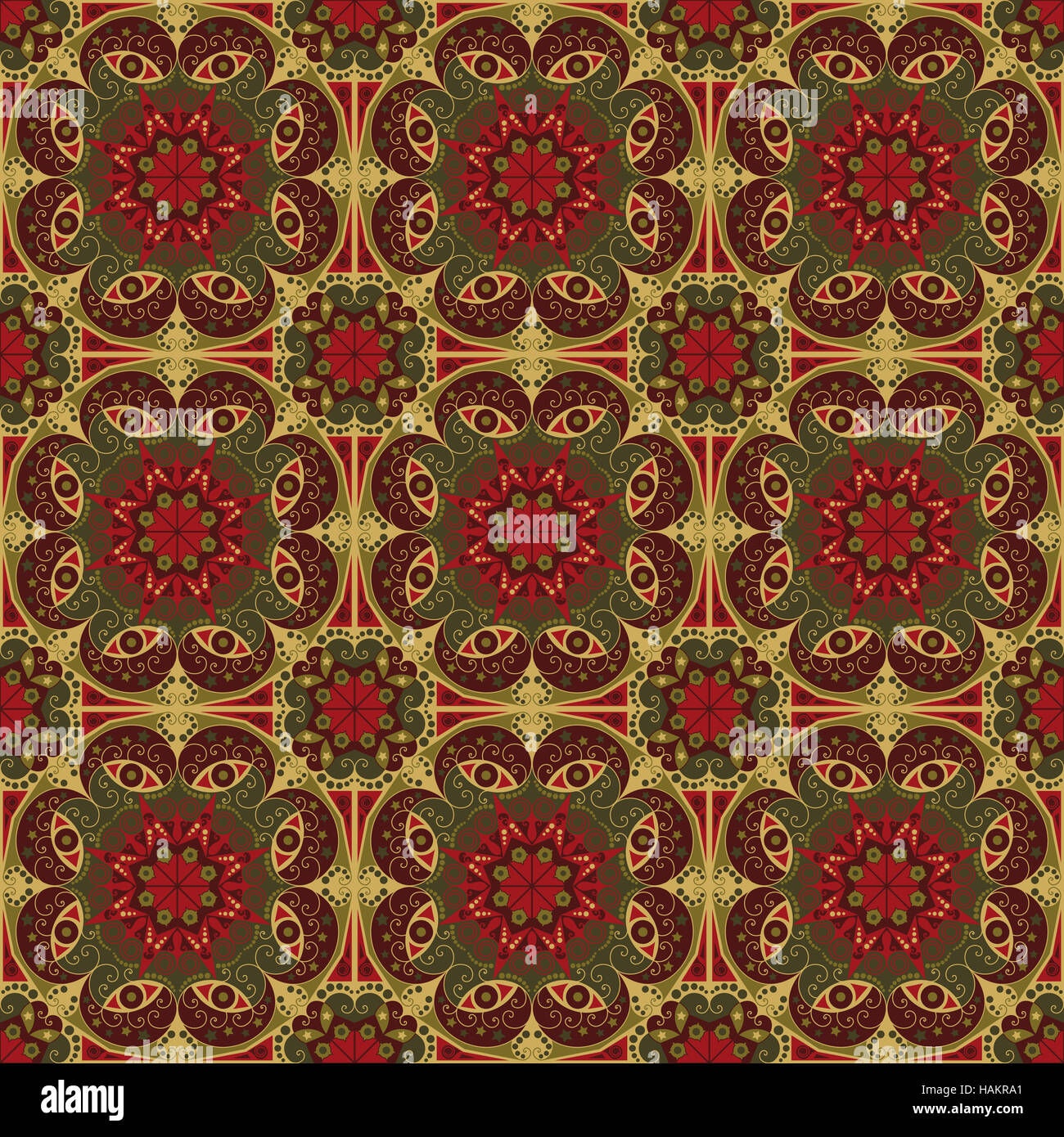 Vector seamless pattern. Colorful ethnic ornament. Arabesque style ...