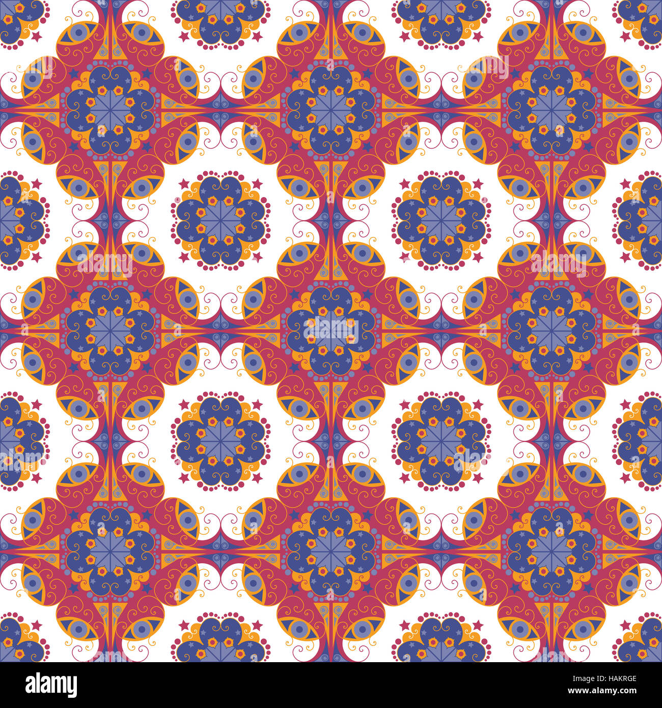 Vector seamless pattern. Colorful ethnic ornament. Arabesque style ...