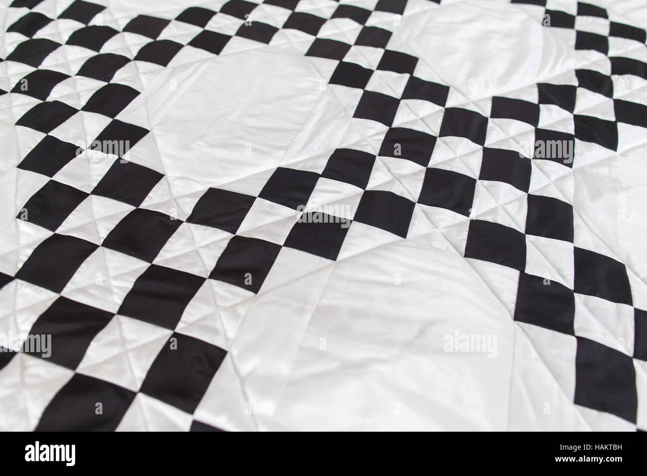 Patchwork quilt. Part of patchwork quilt as background. Handmade ...