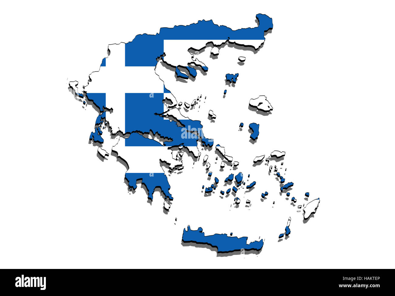 close up on Greece map on white background Stock Photo - Alamy