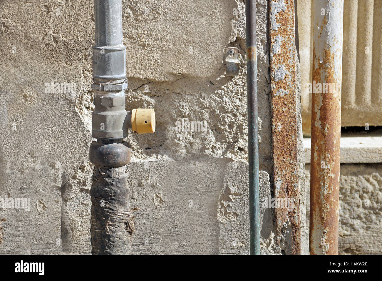 Residential heater safety shutoff natural gas valve f Stock Photo - Alamy