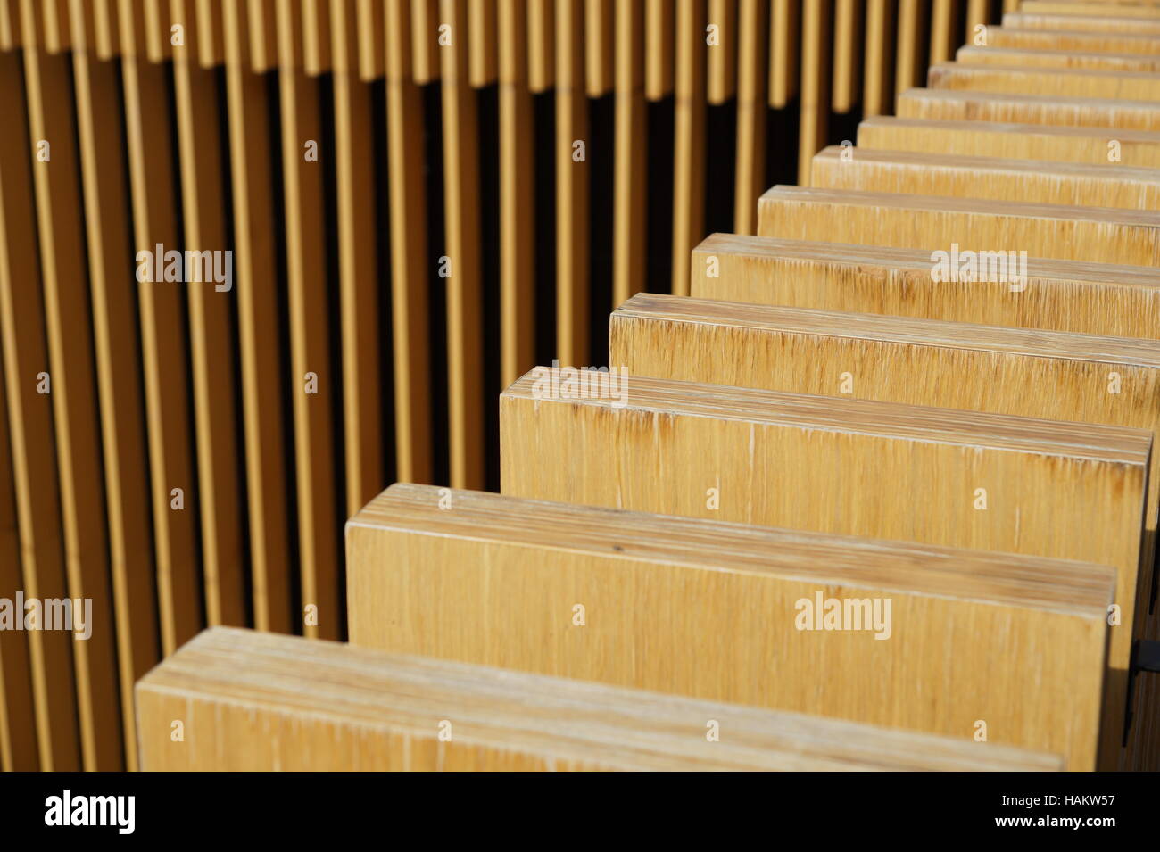 wooden facade modern perspective Stock Photo - Alamy