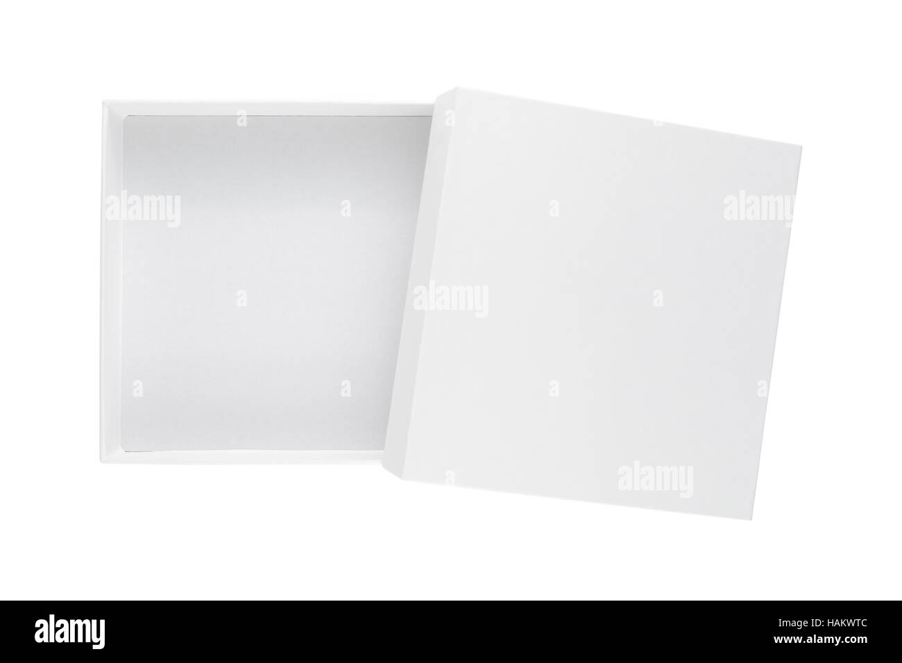 White box with cover isolated on white background Stock Photo - Alamy