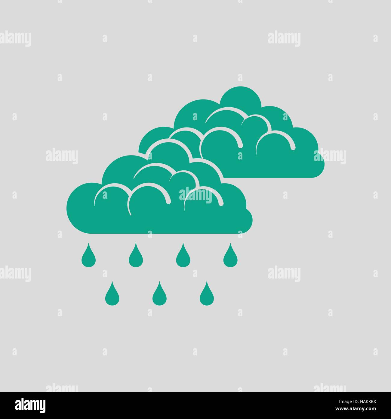 Rain icon. Gray background with green. Vector illustration Stock Vector ...