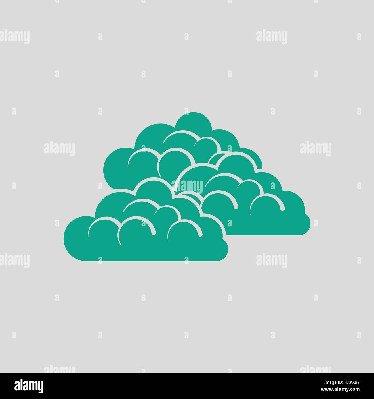 Cloudy icon. Gray background with green. Vector illustration Stock ...