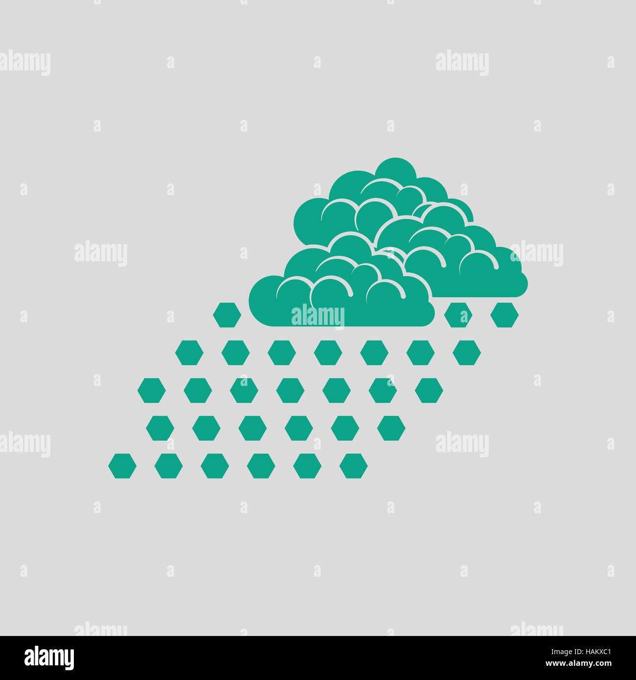Hail icon. Gray background with green. Vector illustration Stock Vector ...