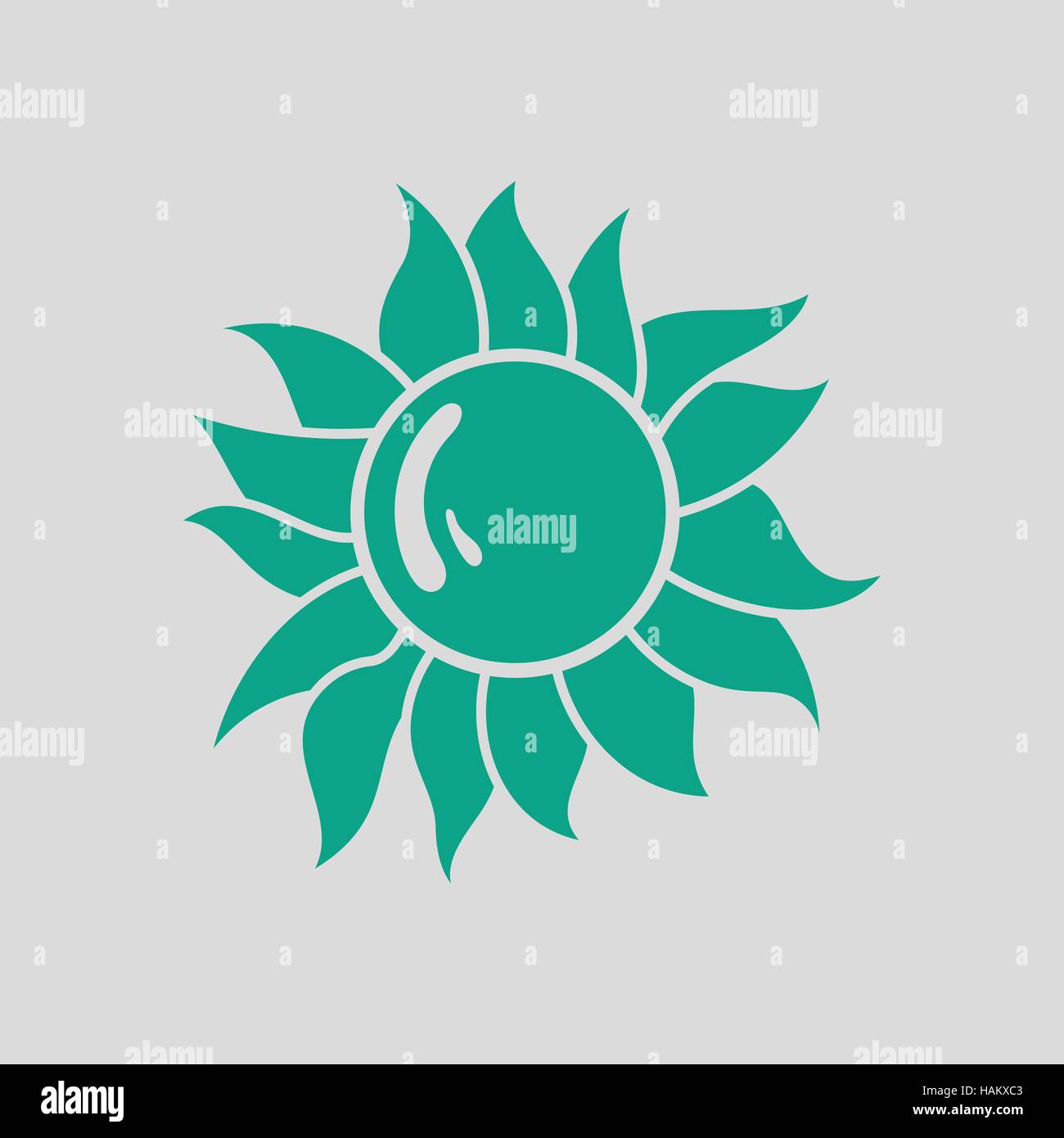 Sun icon. Gray background with green. Vector illustration Stock Vector ...