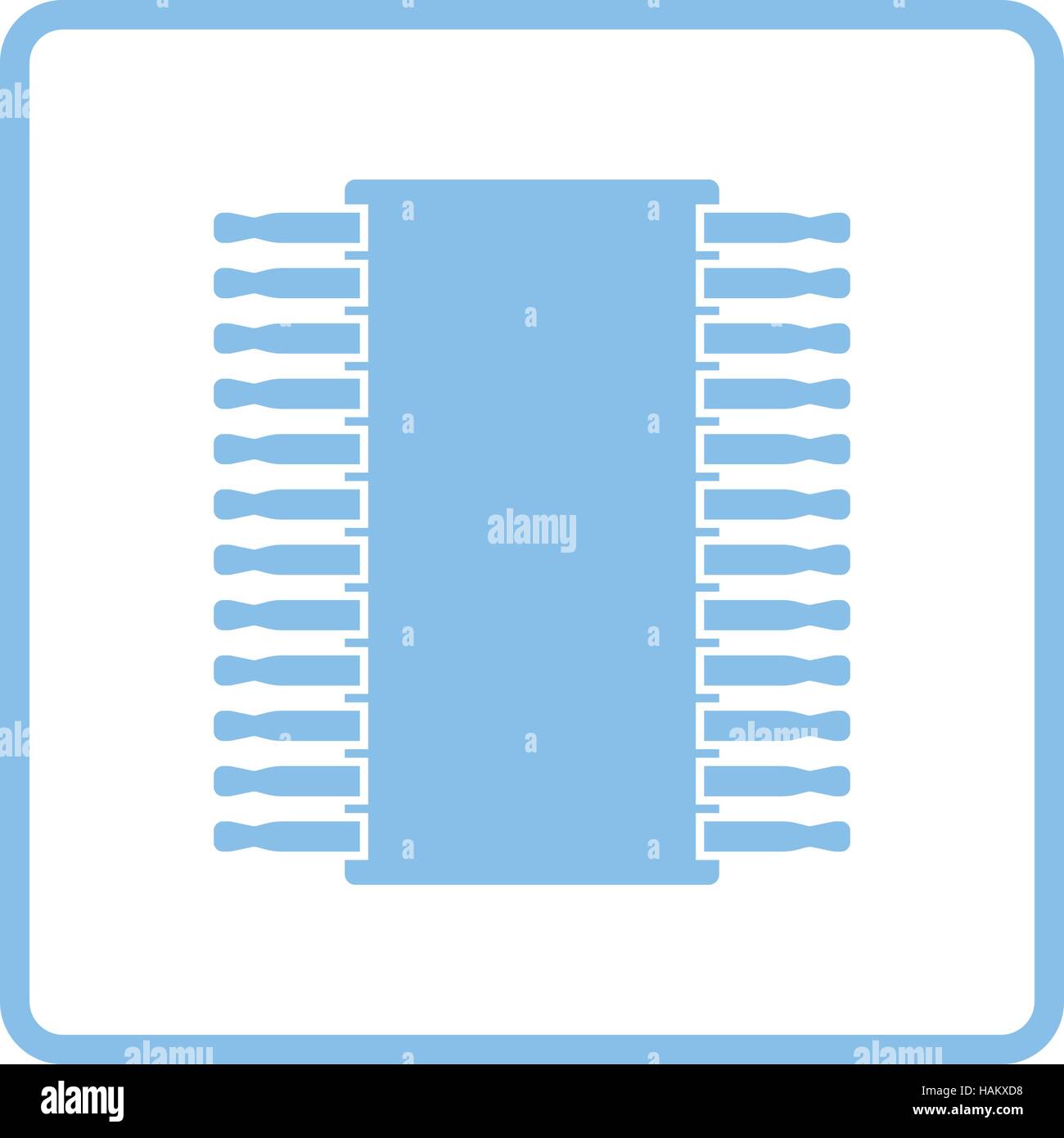 Chip icon. Blue frame design. Vector illustration Stock Vector Image ...