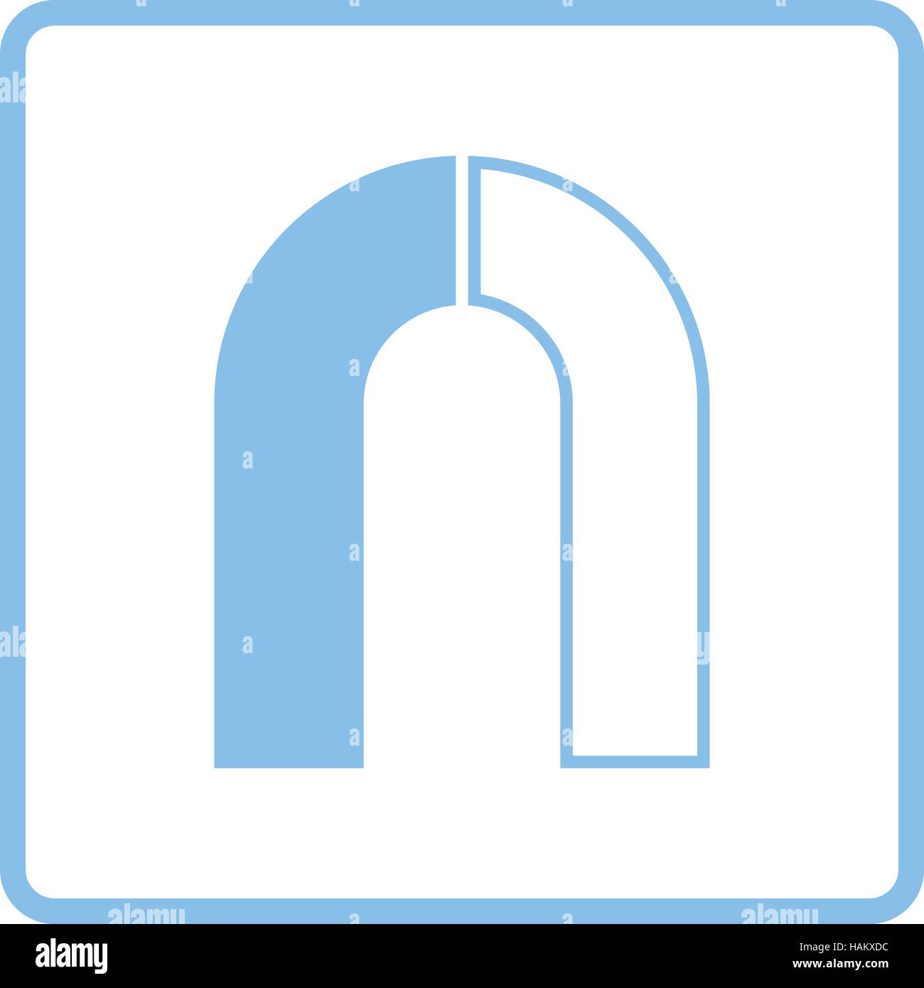 Magnet icon. Blue frame design. Vector illustration Stock Vector Image ...