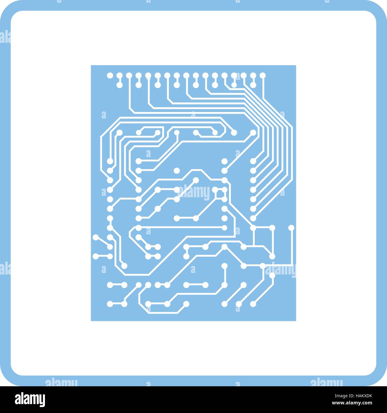 Circuit icon. Blue frame design. Vector illustration Stock Vector Image ...