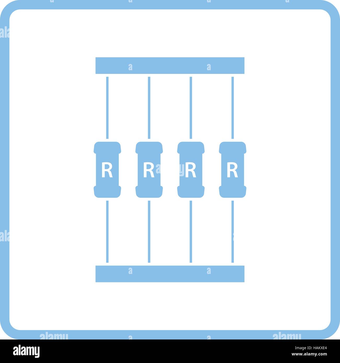 Resistor tape icon. Blue frame design. Vector illustration Stock Vector ...