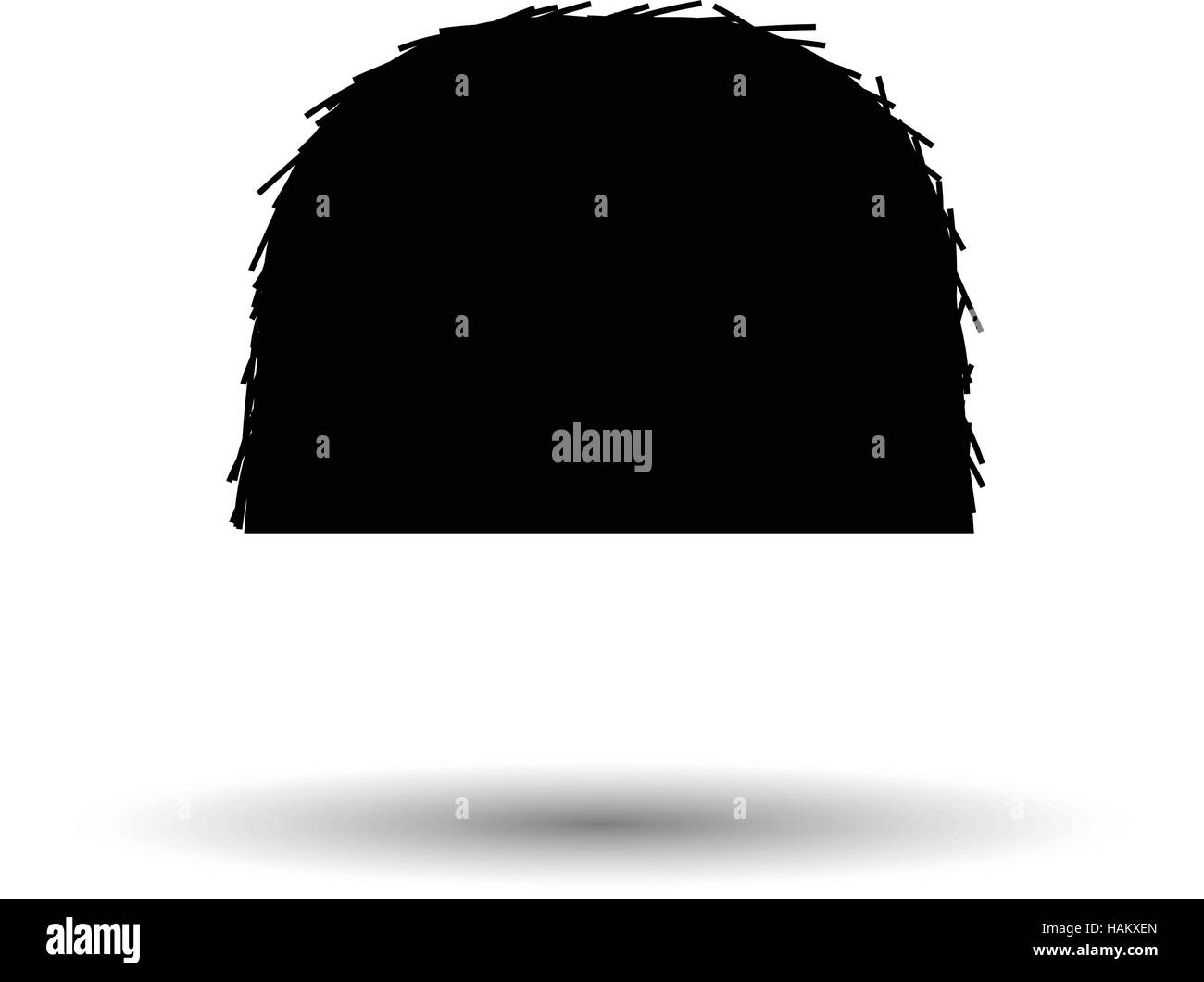 Hay stack icon. White background with shadow design. Vector ...