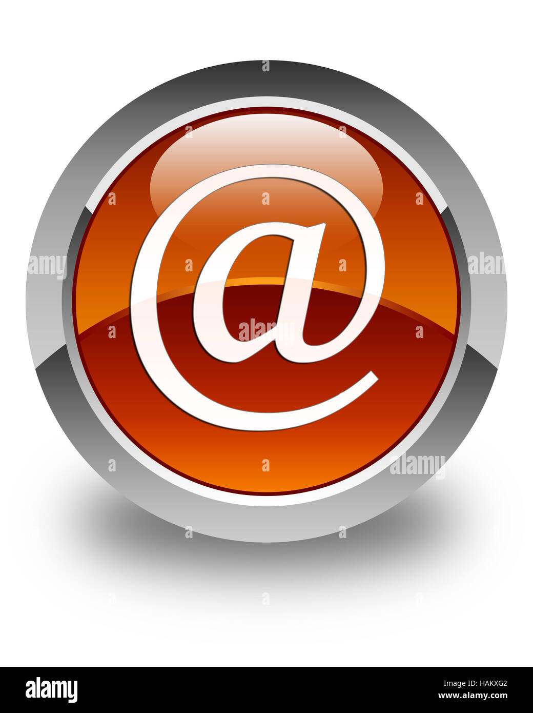 Email address icon brown glossy hi-res stock photography and images - Alamy