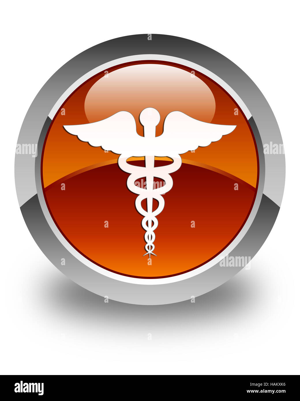 Medical icon glossy brown round hi-res stock photography and images - Alamy