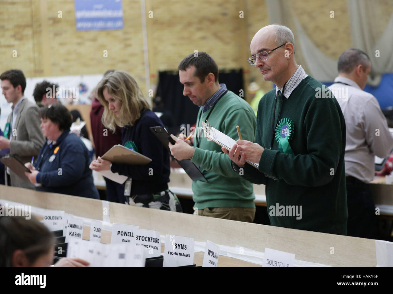 A counting agent for independent candidate Zac Goldsmith looks at the ...