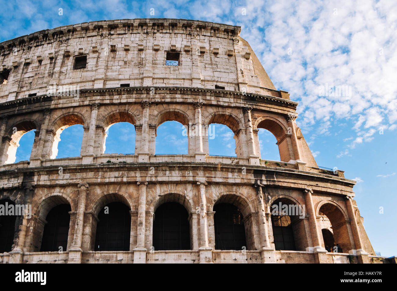 Colosseum close up from below in Rome, Italy Stock Photo - Alamy