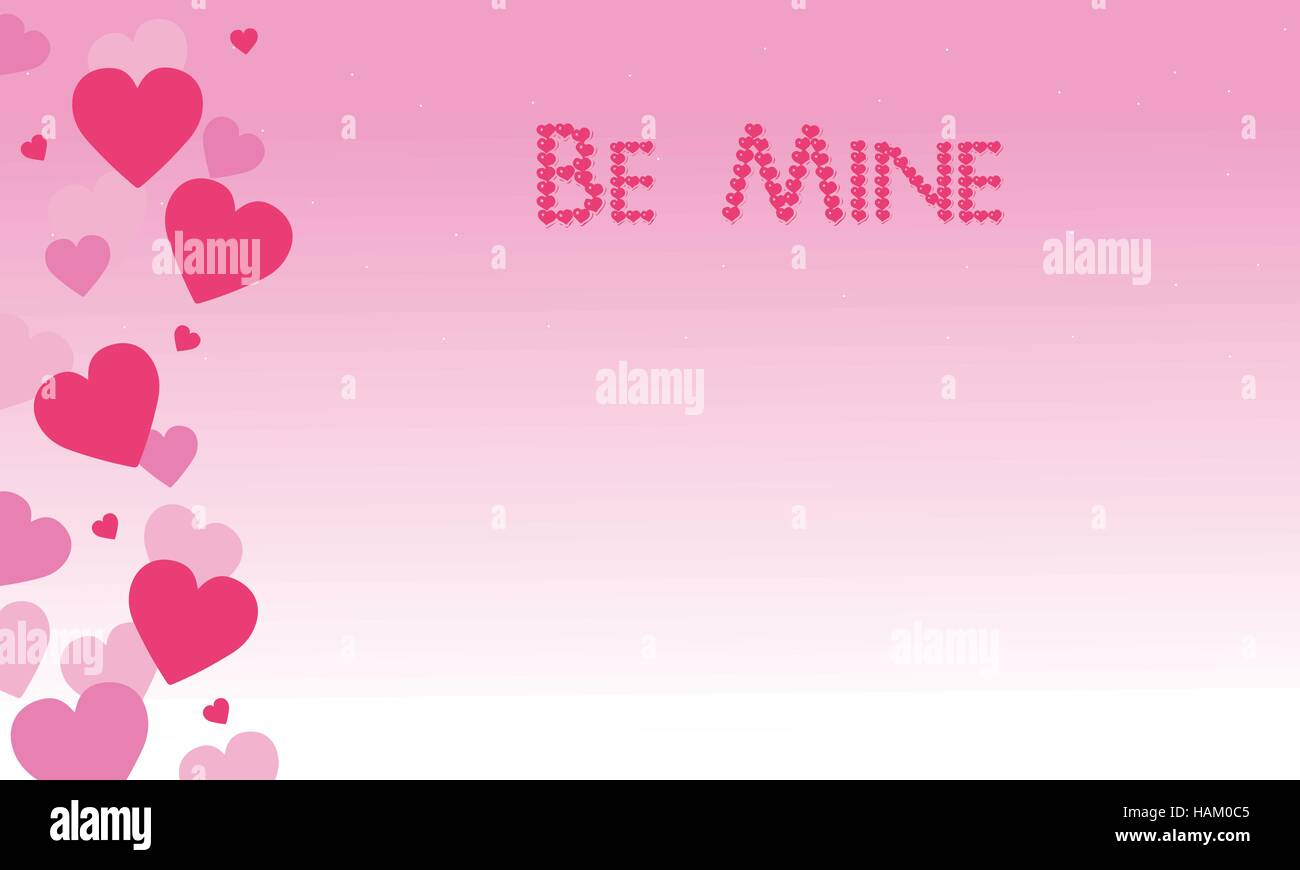 Be Mine on pink backgrounds Valentine theme Stock Vector Image & Art ...