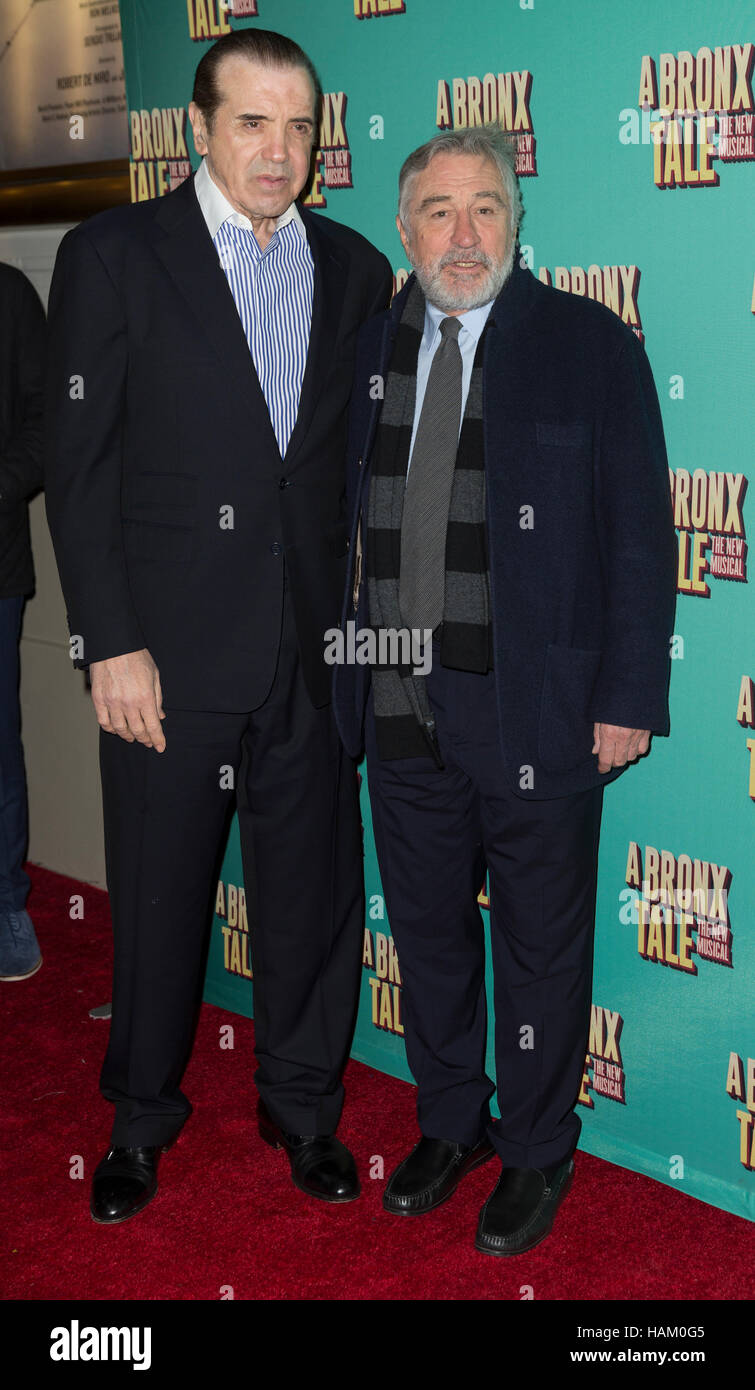 New York, USA. 01st Dec, 2016. Chazz Palminteri & Robert De Niro ...