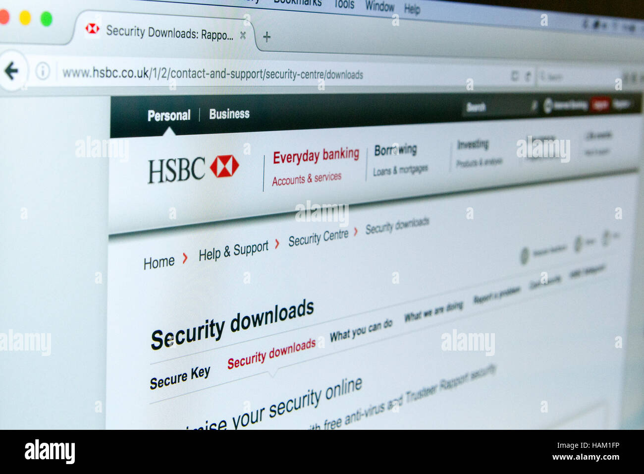 HSBC Hong Kong Shaghai Banking Corporation Online cyber security Stock ...