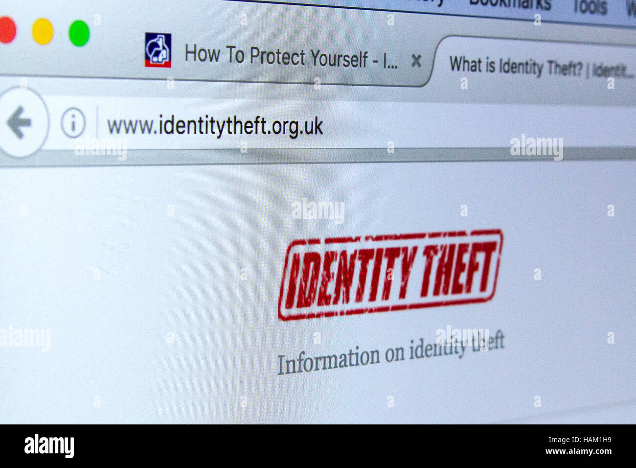 Identity theft Online cyber security Stock Photo - Alamy