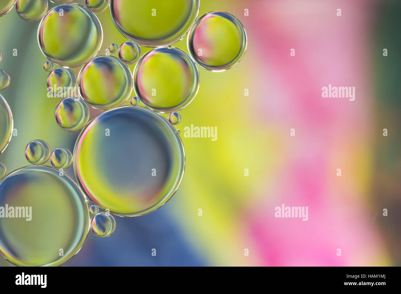 water bubbles abstract light illumination Stock Photo - Alamy