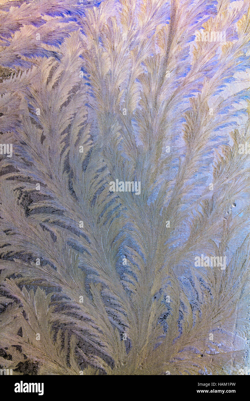Ice formations on glass Stock Photo - Alamy