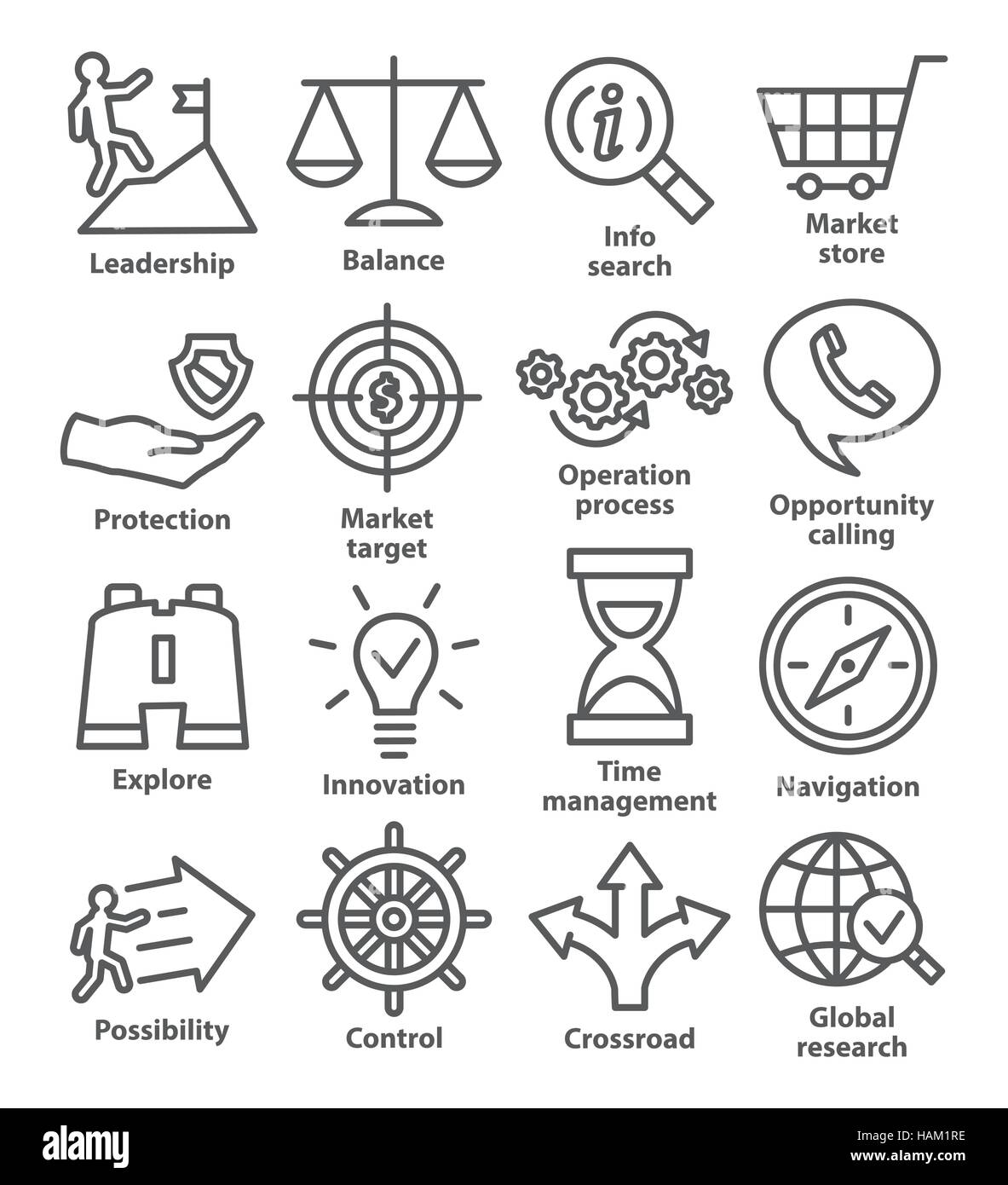 Business mission line icon Cut Out Stock Images & Pictures - Alamy