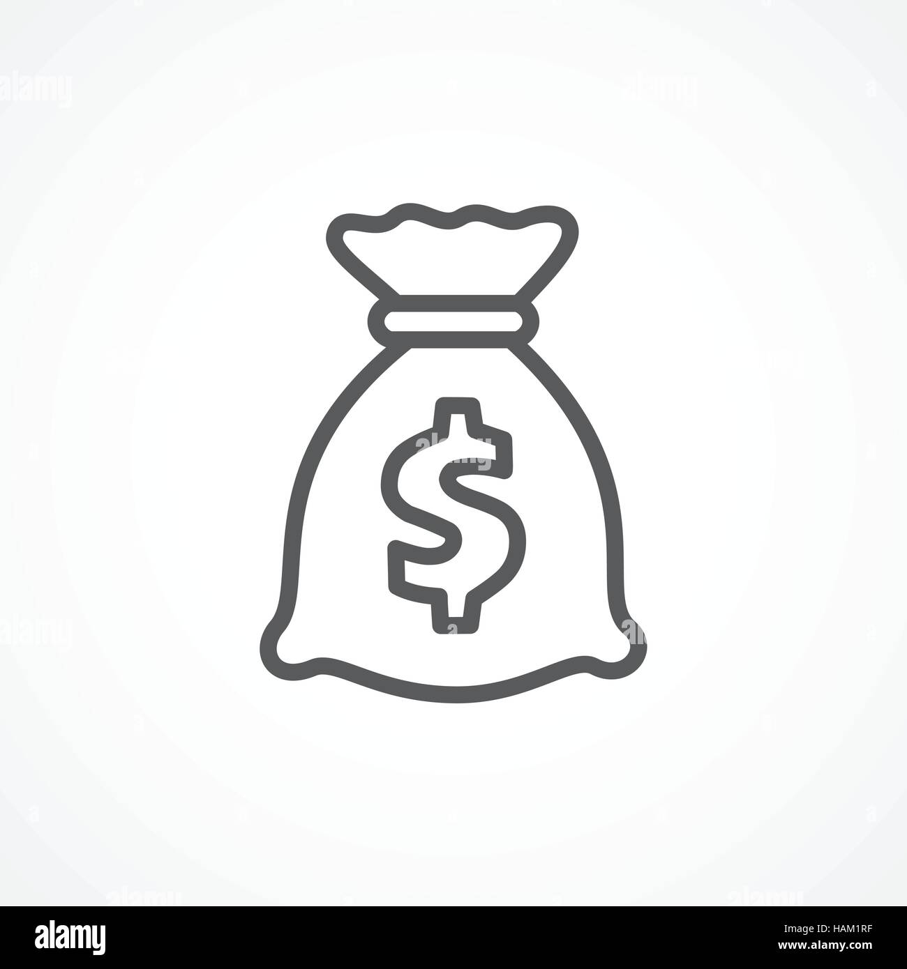 Money bag icon on white Stock Vector Image & Art - Alamy