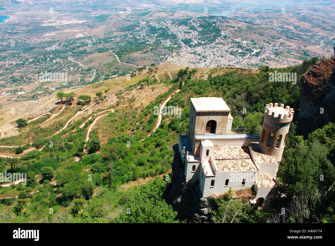 Aerial view of the Erice, Sicily, Italy Stock Photo - Alamy