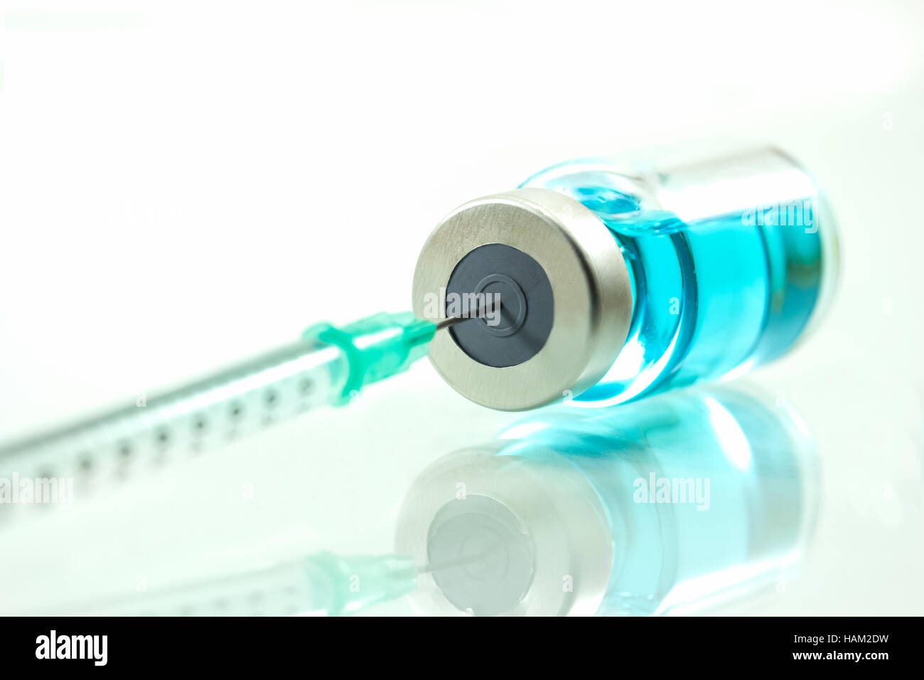 medical syringe and medicine isolated on white background Stock Photo ...