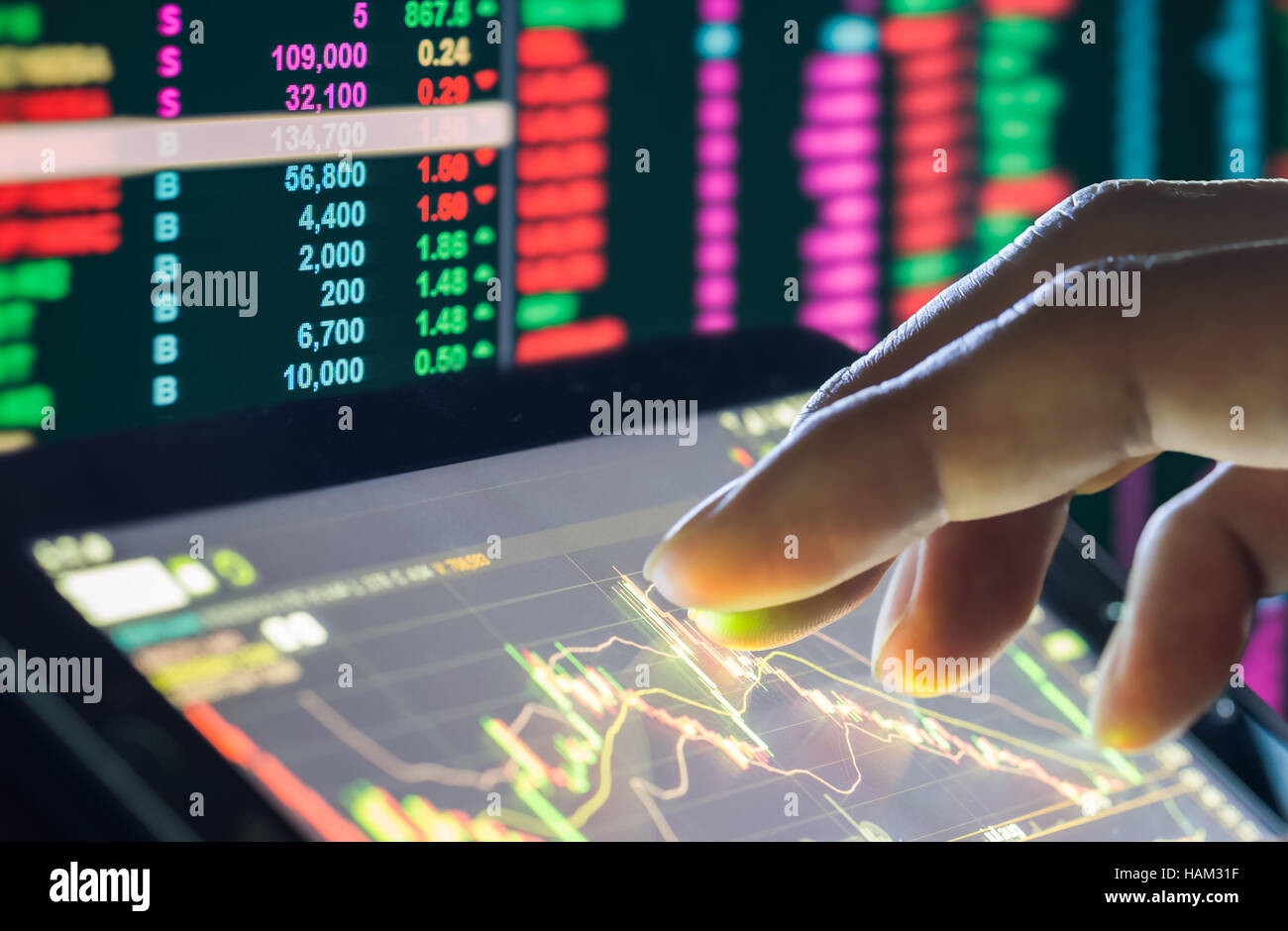 Internet web chart on led hi-res stock photography and images - Alamy