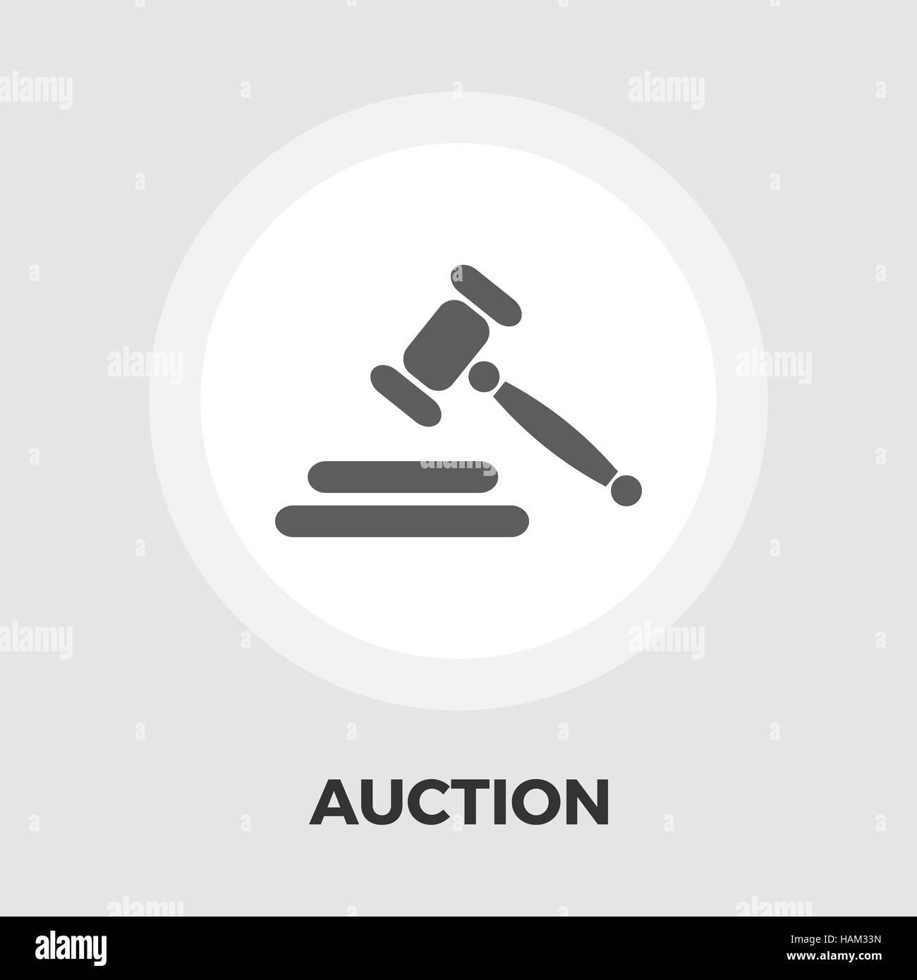 Auction gavel icon vector. Flat icon isolated on the white background ...