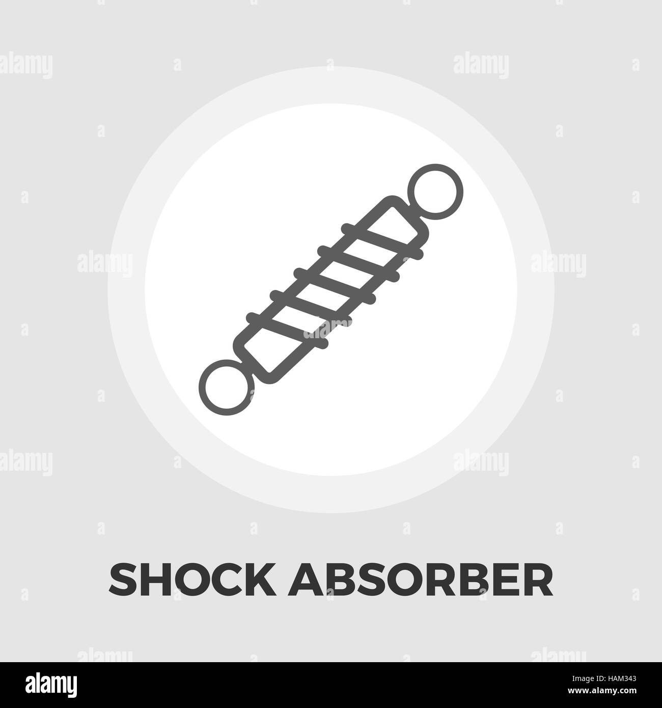 Automobile shock absorber icon vector. Flat icon isolated on the white ...