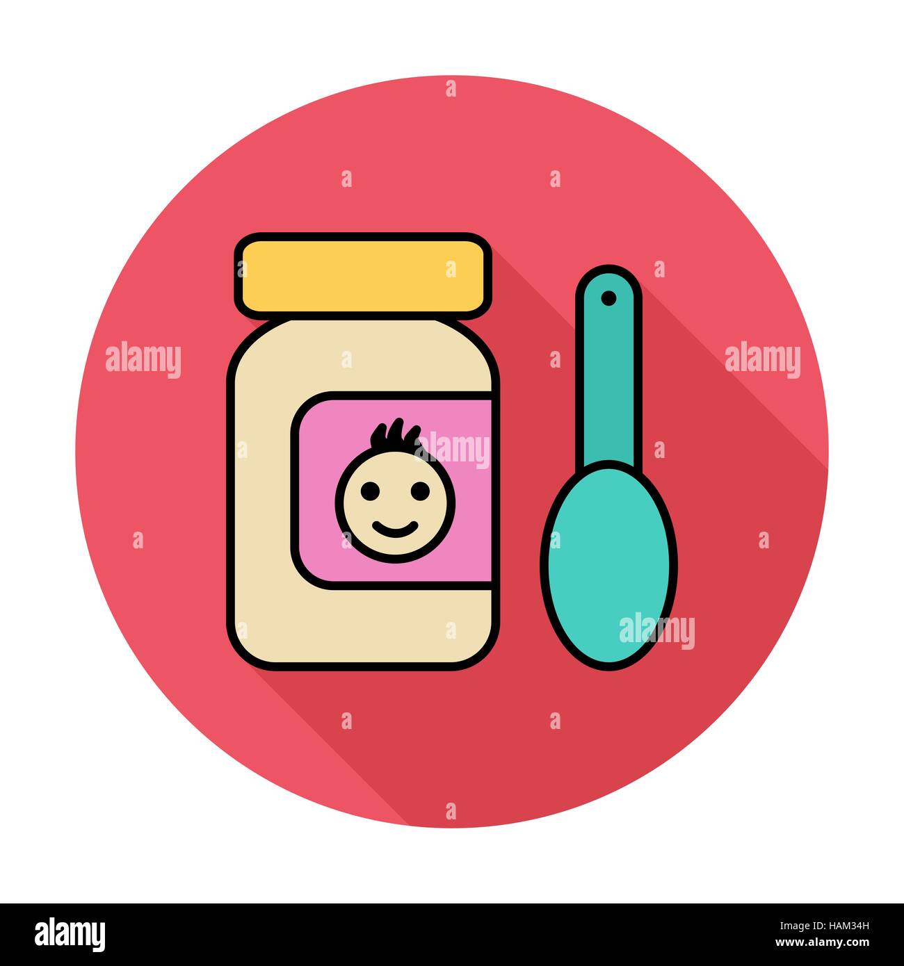 Baby food icon. Flat vector related icon for web and mobile ...