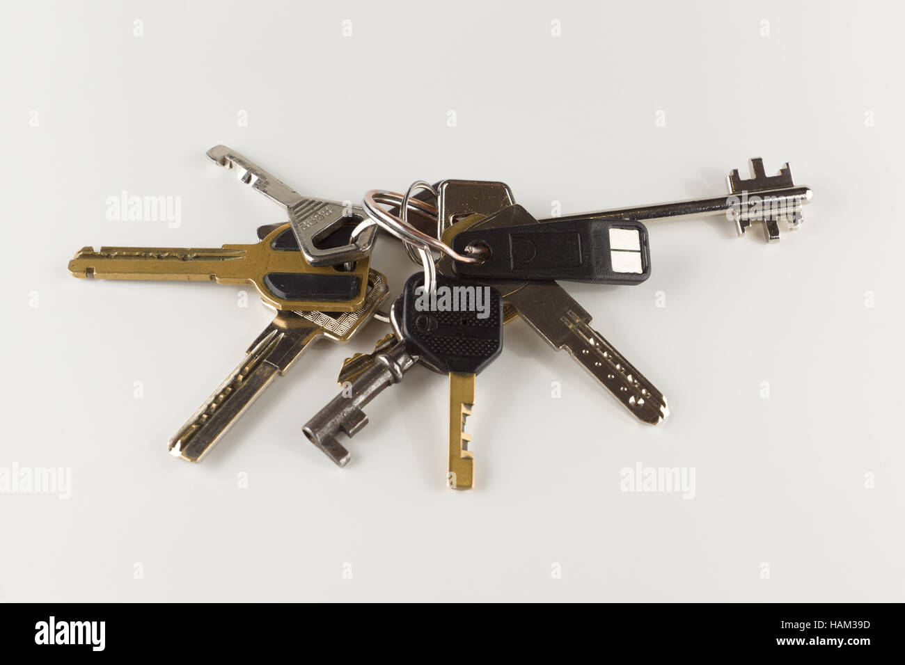 the bunch of different keys from the door locks Stock Photo - Alamy