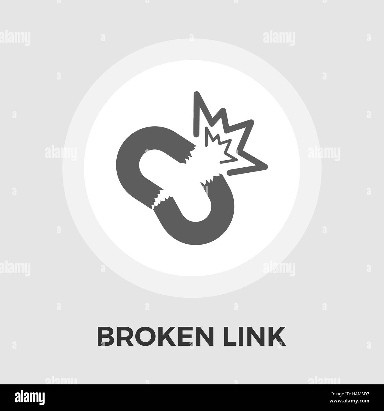 Broken connection icon vector. Flat icon isolated on the white ...