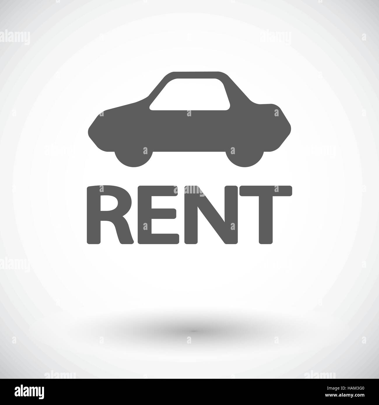 Car for rent. Single flat icon on white background. Vector illustration ...