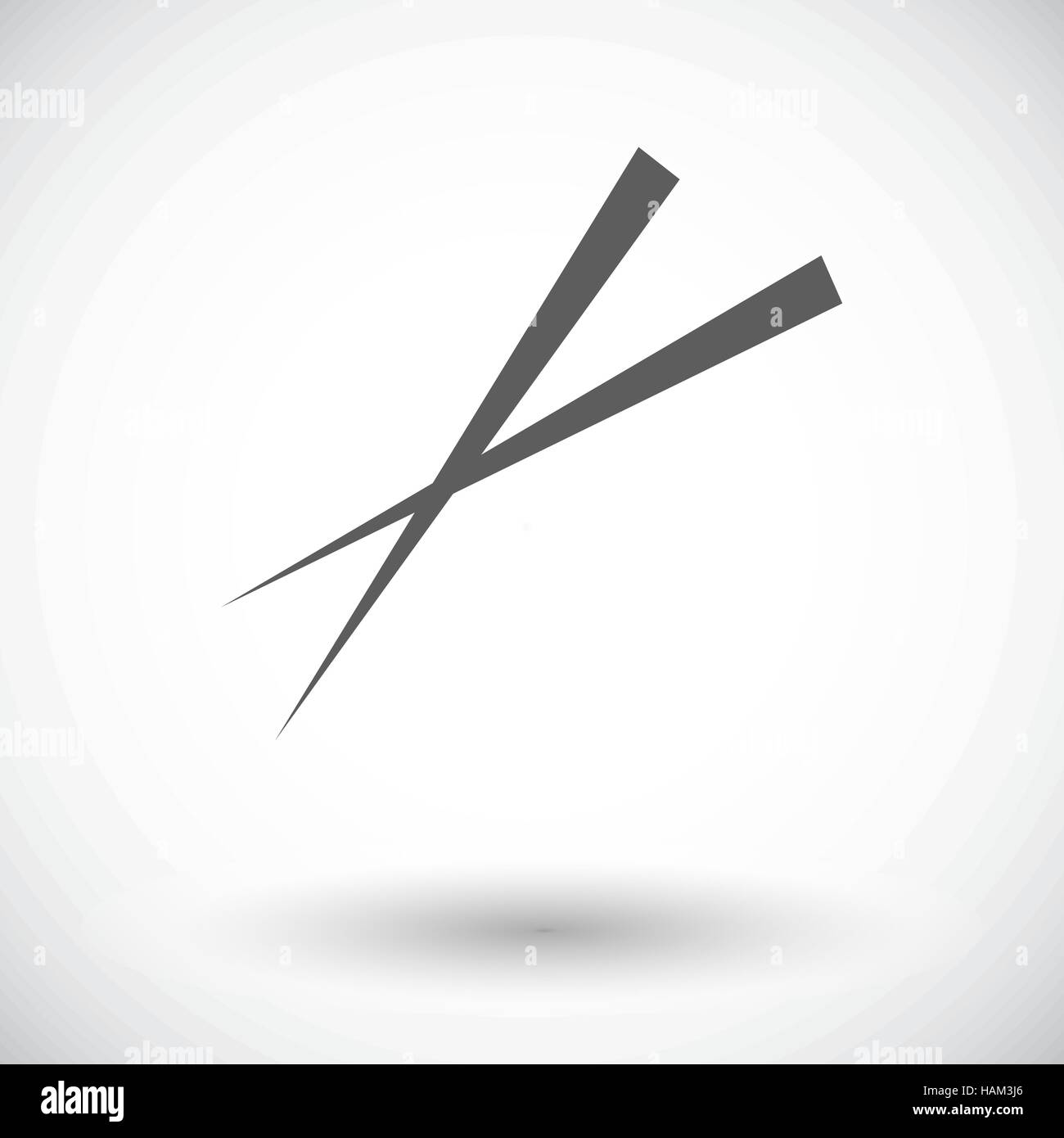 Chopsticks. Single flat icon on white background. Vector illustration ...