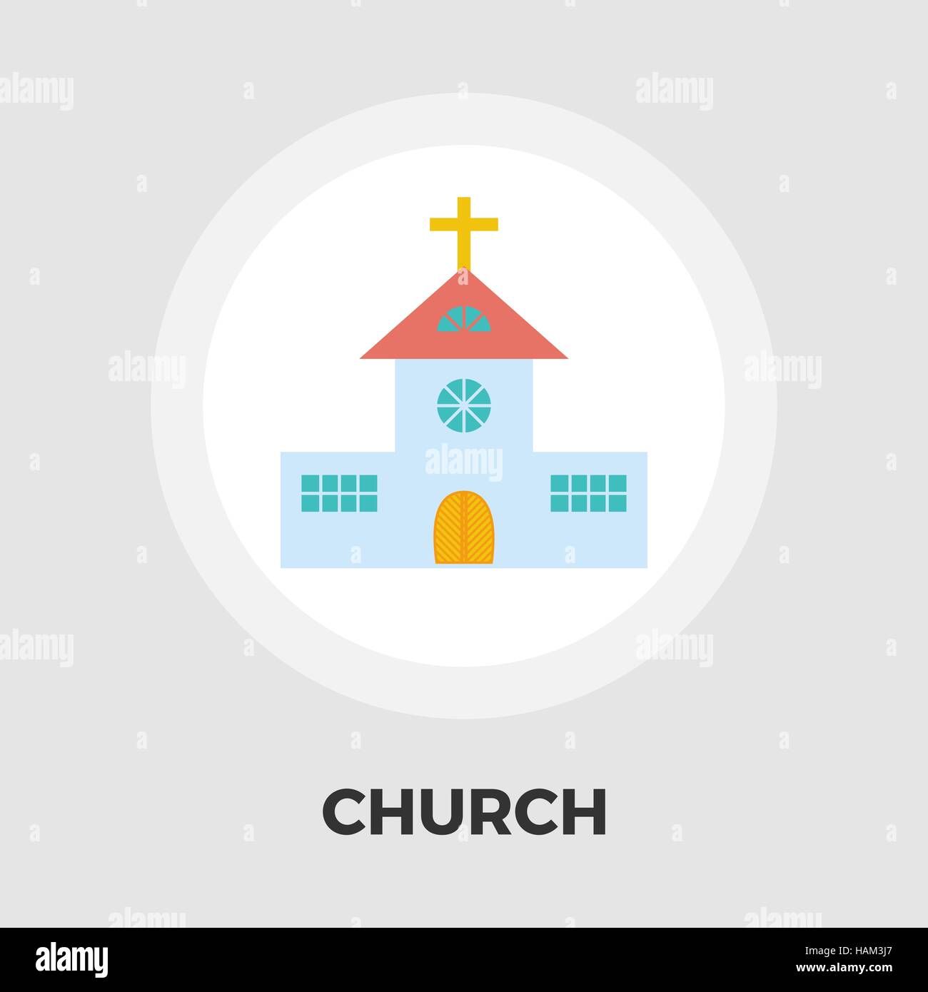 Church icon vector. Flat icon isolated on the white background ...