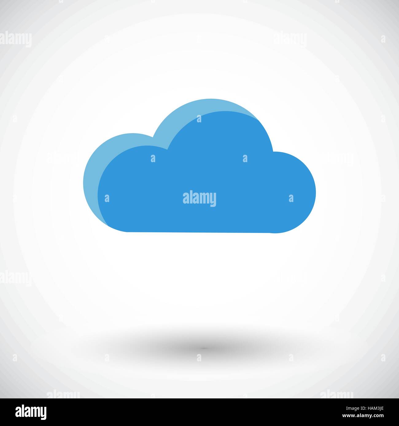 Cloud computing. Single flat icon on white background. Vector ...