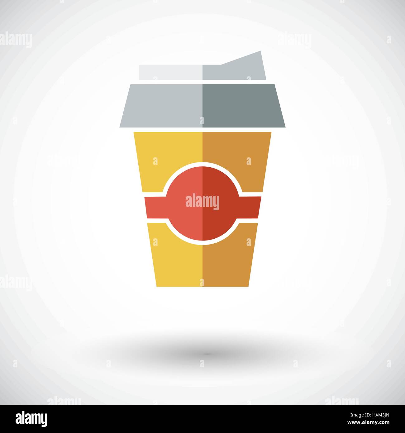 Paper fast food cup. Single flat icon on white background. Vector ...