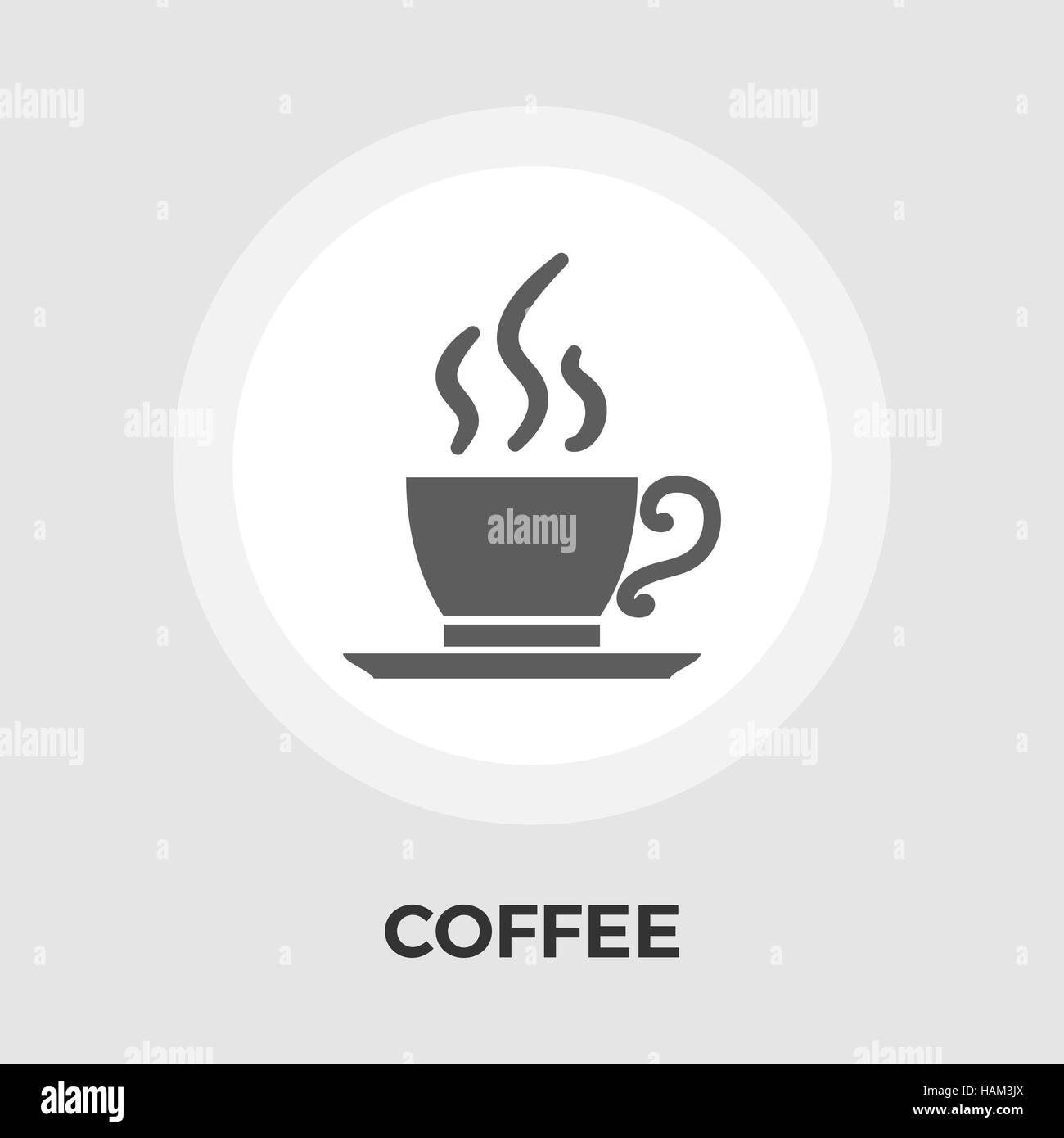Cup of coffee icon vector. Flat icon isolated on the white background ...