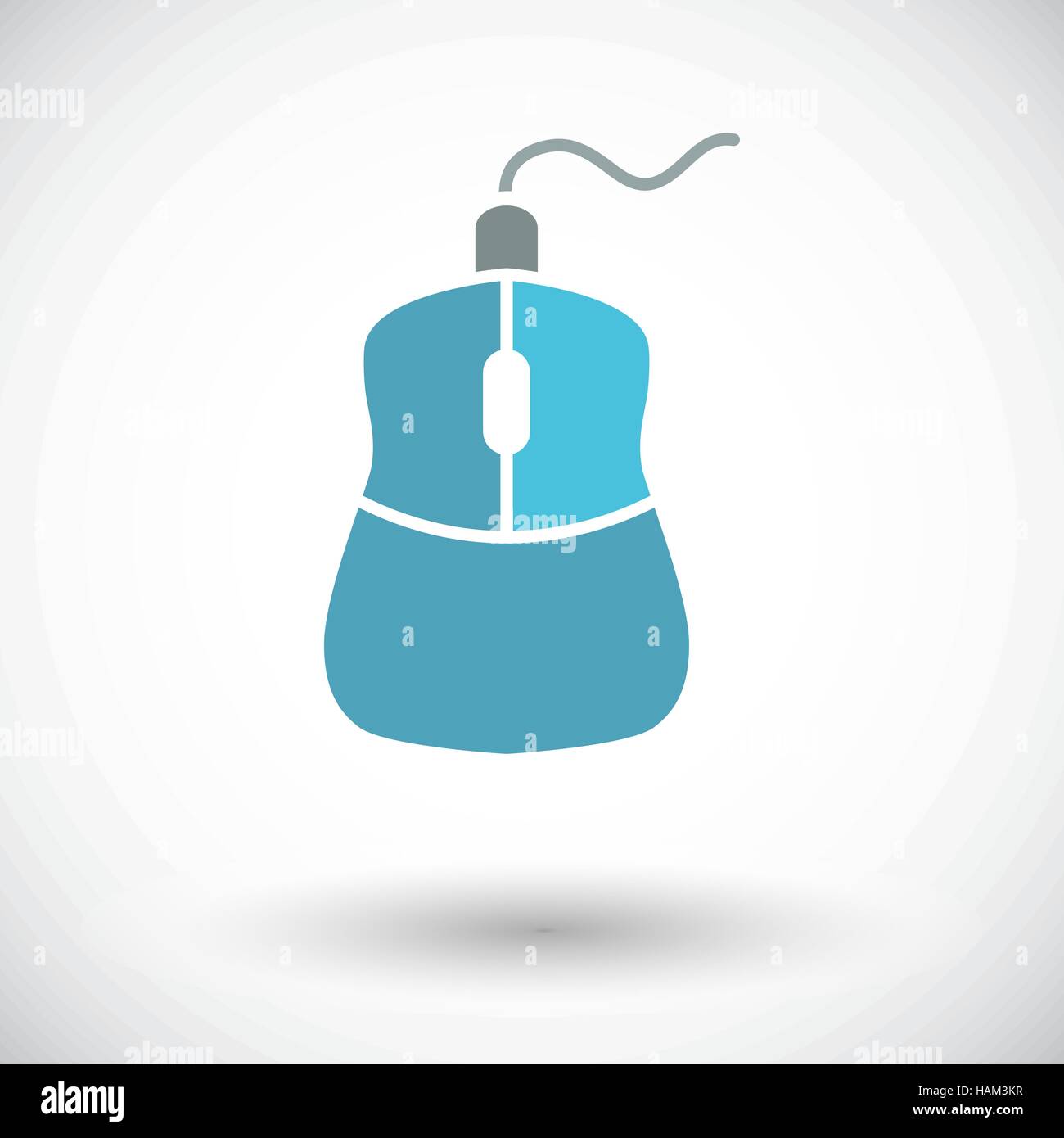 Computer Mouse. Single flat icon on white background. Vector ...